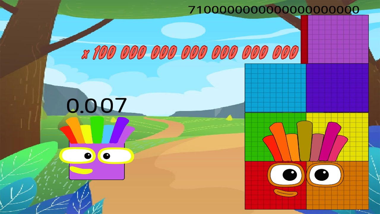 Numberblocks full season Multiplying 71 by Powers of 10 - YouTube