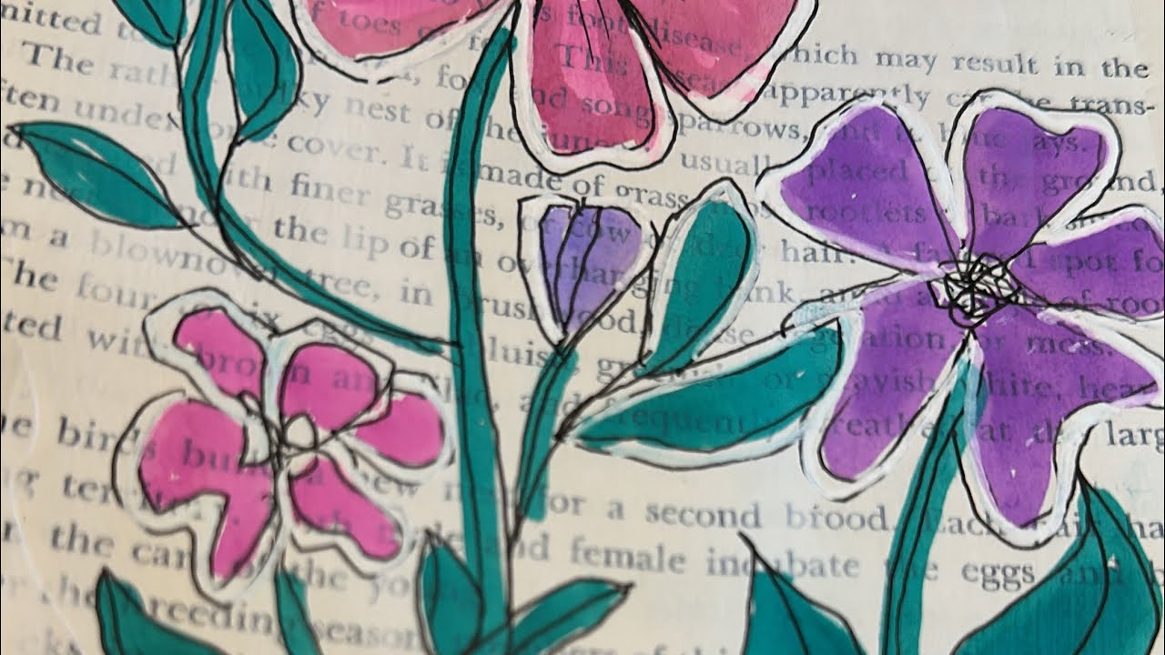 Create beautiful drawings on book paper! - YouTube