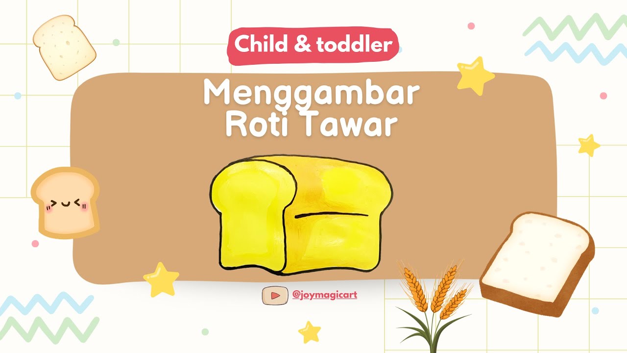 Menggambar Roti tawar| white bread #art #drawing #howtodraw #kidsart ...