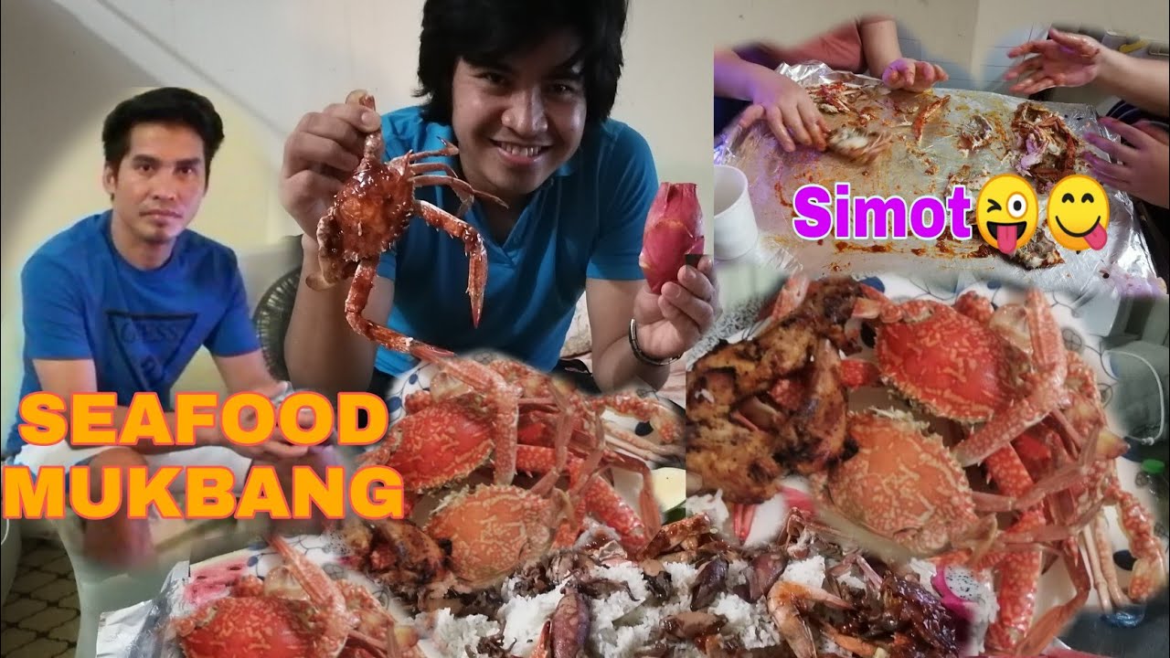 SEAFOOD MUKBANG,CRAB HIPON&PUSIT+DRAGON FRUIT MANGGA&Watermelon.. - YouTube