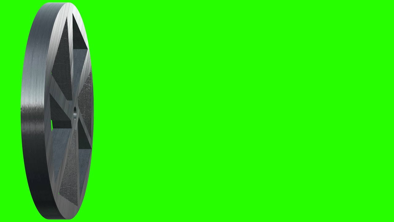 ancient old metalic tire green screen royalty free footage - YouTube