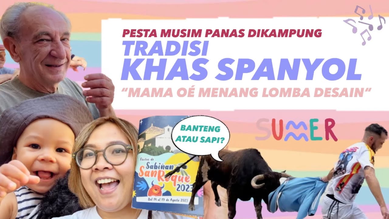 Tradisi khas Spanyol, main sama banteng 😌 Pesta musim panas di kampung ...