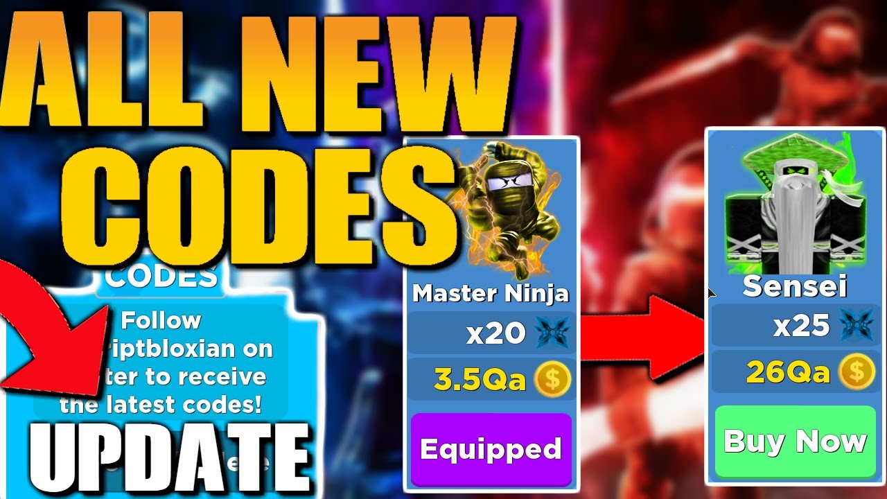 ALL NEW AND WORKING CODES! Roblox Ninja Legends - DUAL WIELD UPDATE ...