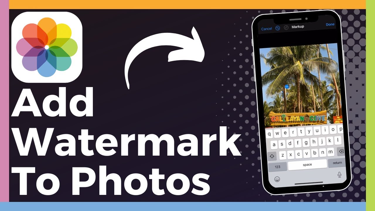 How To Add Watermark To Photos On iPhone (Update) - YouTube