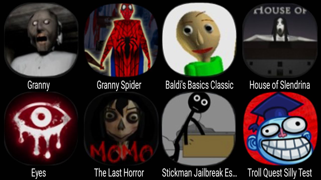 Granny, Granny Spider, Baldi's Basics Classic, House Of Slendrina, Eyes ...