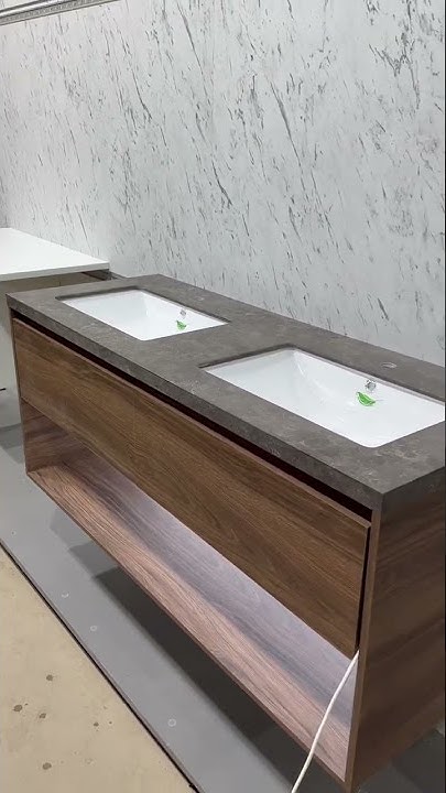 Тумба с двумя раковинами с подсветкой для ванной комнаты на заказ по ...