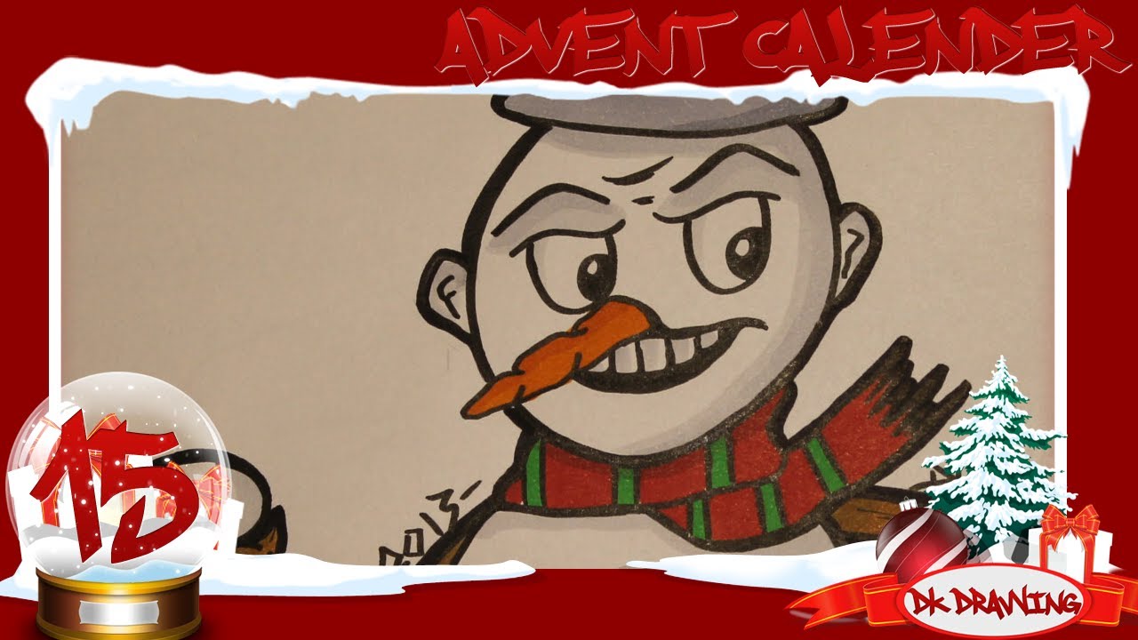 Graffiti Advent Calender #15 - How to draw a snowman - YouTube