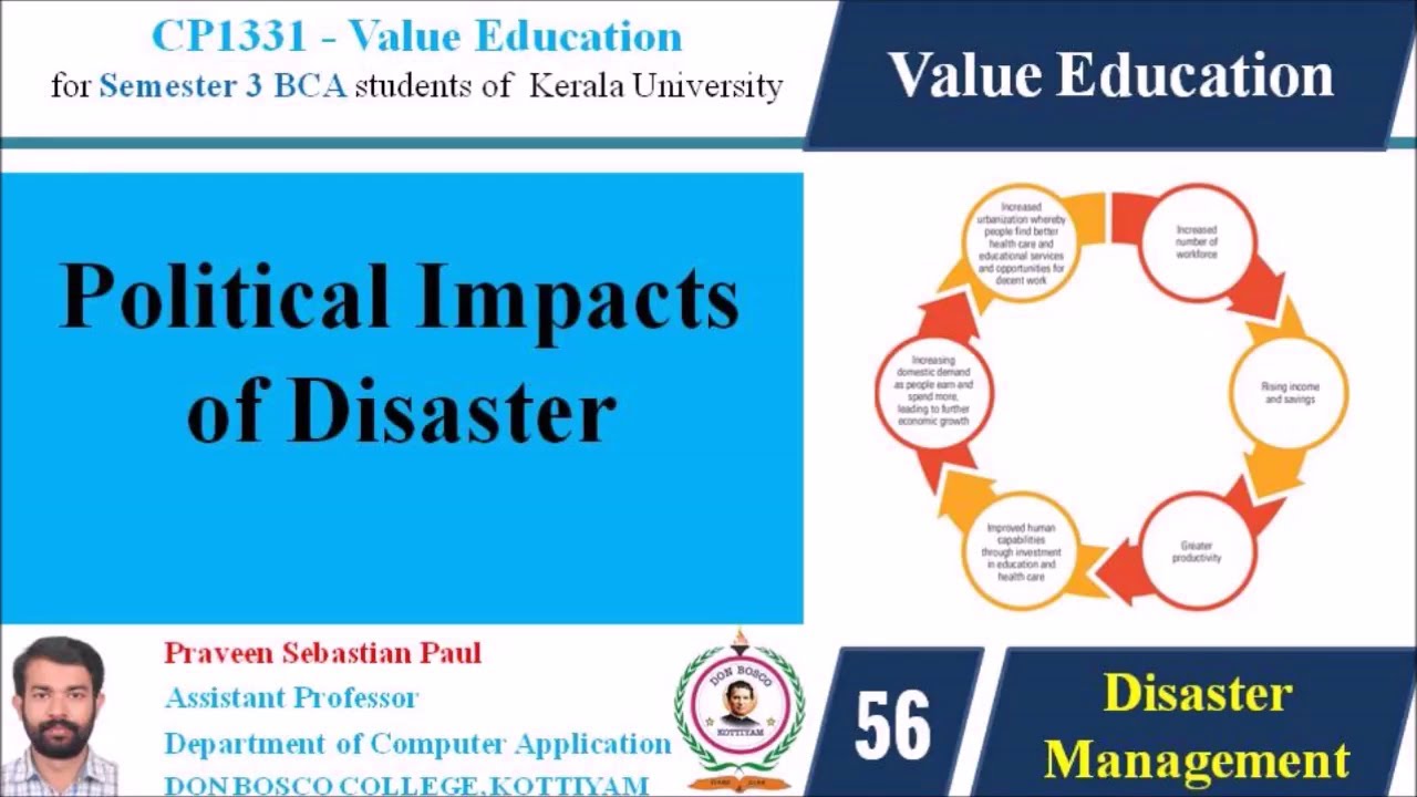 VALUE EDUCATION – LECTURE 56 – POLITICAL IMPACTS OF DISASTER - BCA SEM ...
