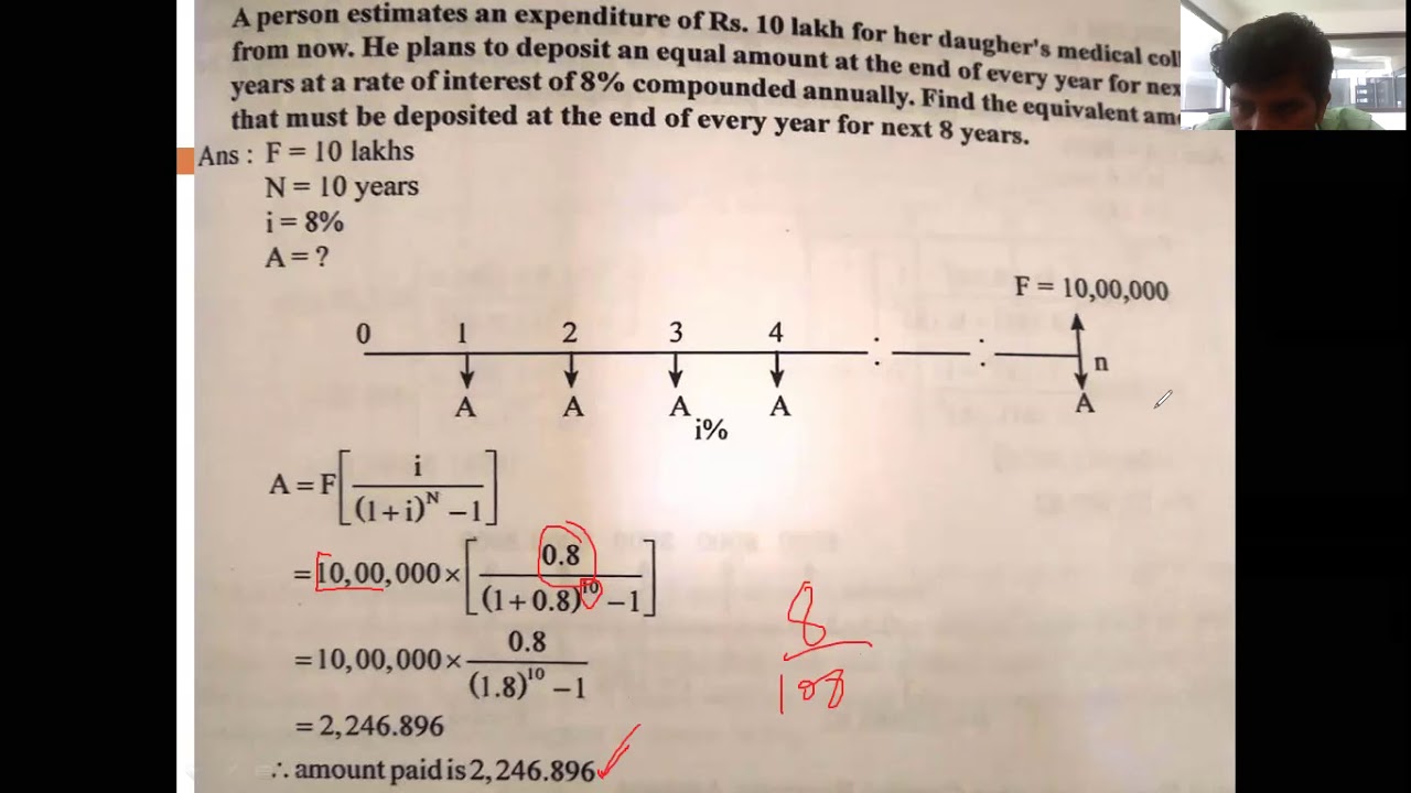 INTEREST CALCULATION SINKING FUND METHOD - YouTube