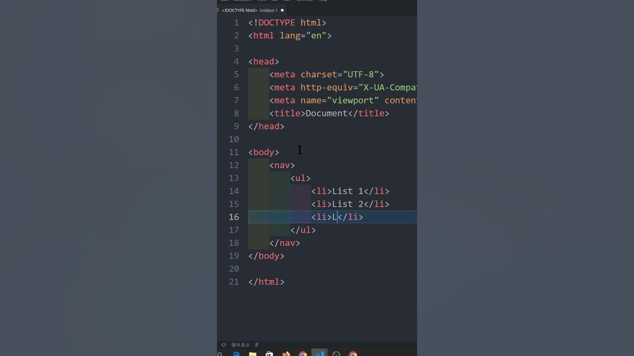 VSCODE : HTML Shortcut Tips #shorts - YouTube