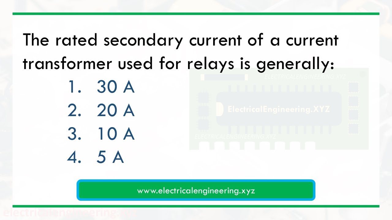 The rated secondary current of a current transformer used for relays is ...
