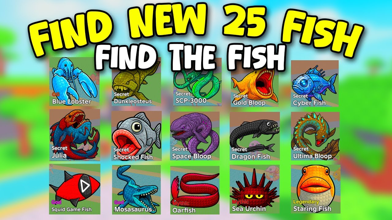 How To Get NEW 25 FISH In Roblox Find the Fish! - YouTube