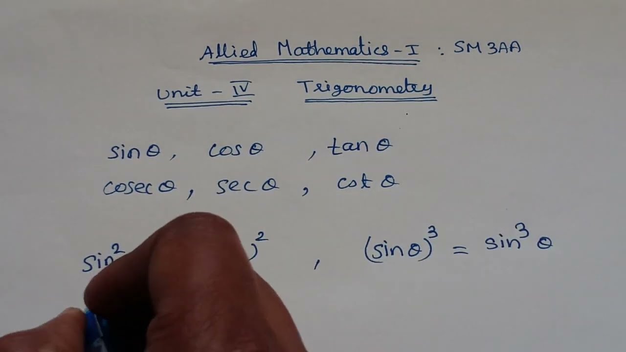 Expansion Of Sin N Theta And Cos N theta Allied Mathematics 1 Expansion Of Sin N Theta And Cos N theta Allied Mathematics 1