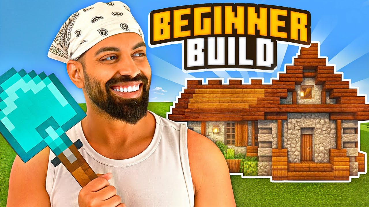 Building My First Minecraft House as a Total Beginner - YouTube