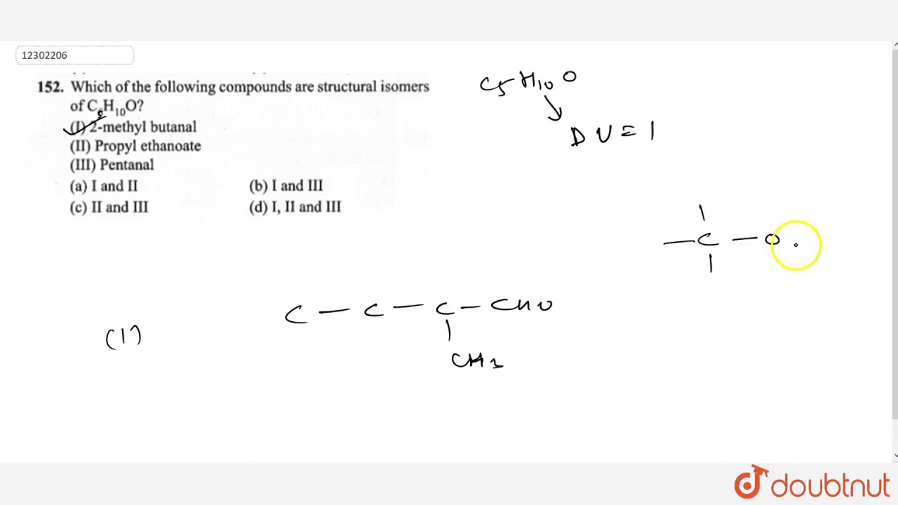 Isomer Of Methyl Ethanoate