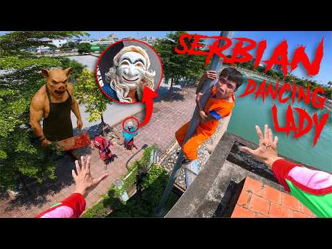 DRAGON BALL ESCAPING SERBIAN DANCING LADY IRL 104.0 | Parkour POV Horror | B2F Viet Nam