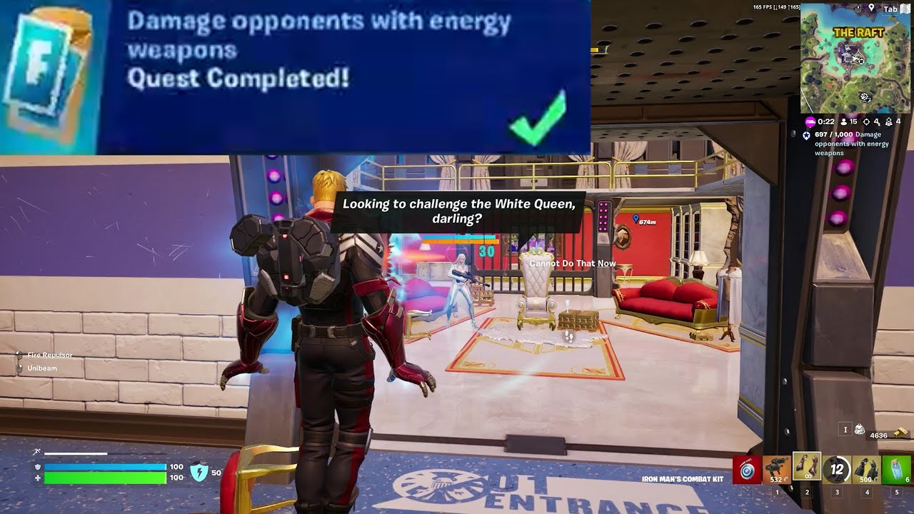 Damage opponents with energy weapons Fortnite - YouTube