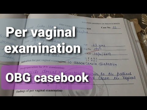 Per vaginal examination/ Obg casebook/ Obg criteria - YouTube