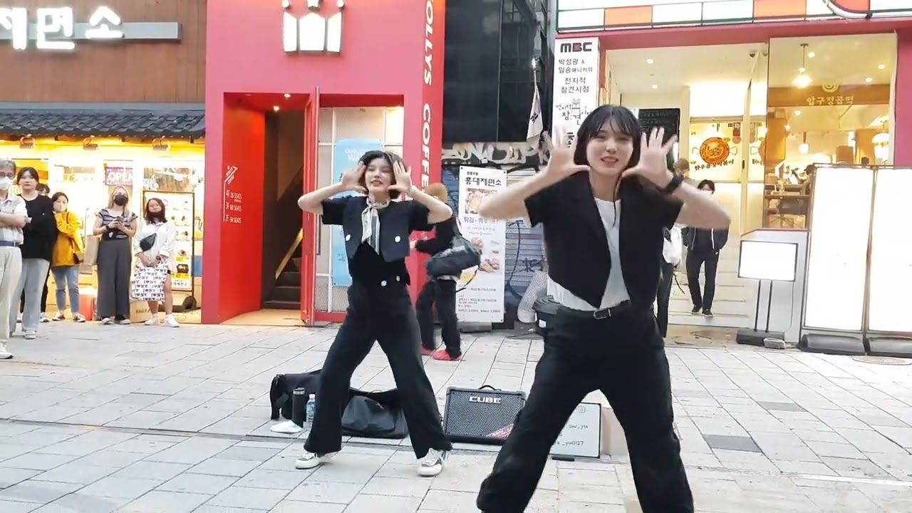 20220831 홍대 유튜브댄서 카가와유(kagawa yu) 프로듀스출연 고리하(고유진) 버스킹 11 - YouTube