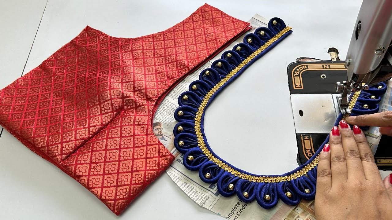 Blouse Neck Design || Blouse Ka Design || Cutting And Stitching Back ...