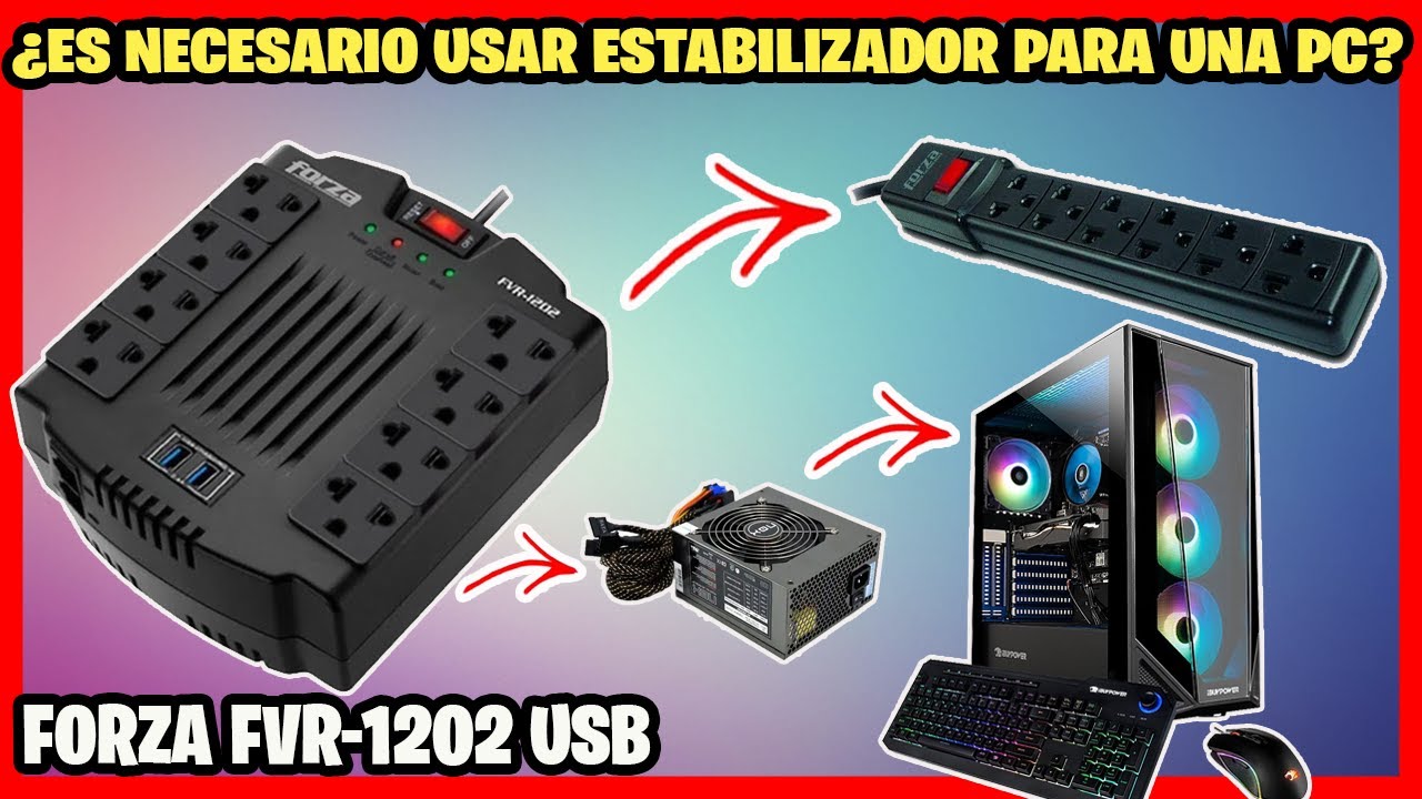 NO uses ESTABILIZADOR PARA TU PC | Forza FVR-1202 USB - YouTube