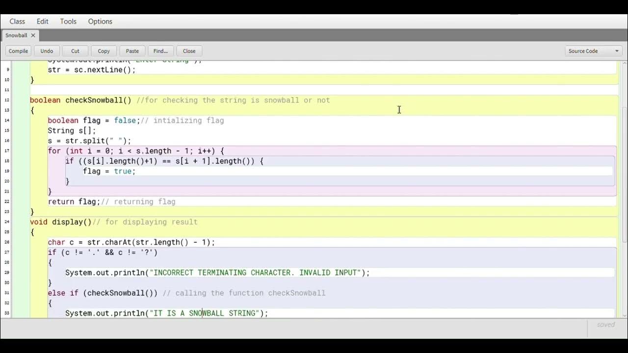 Snowball String Checker Isc 2025 Isc2024 Youtube