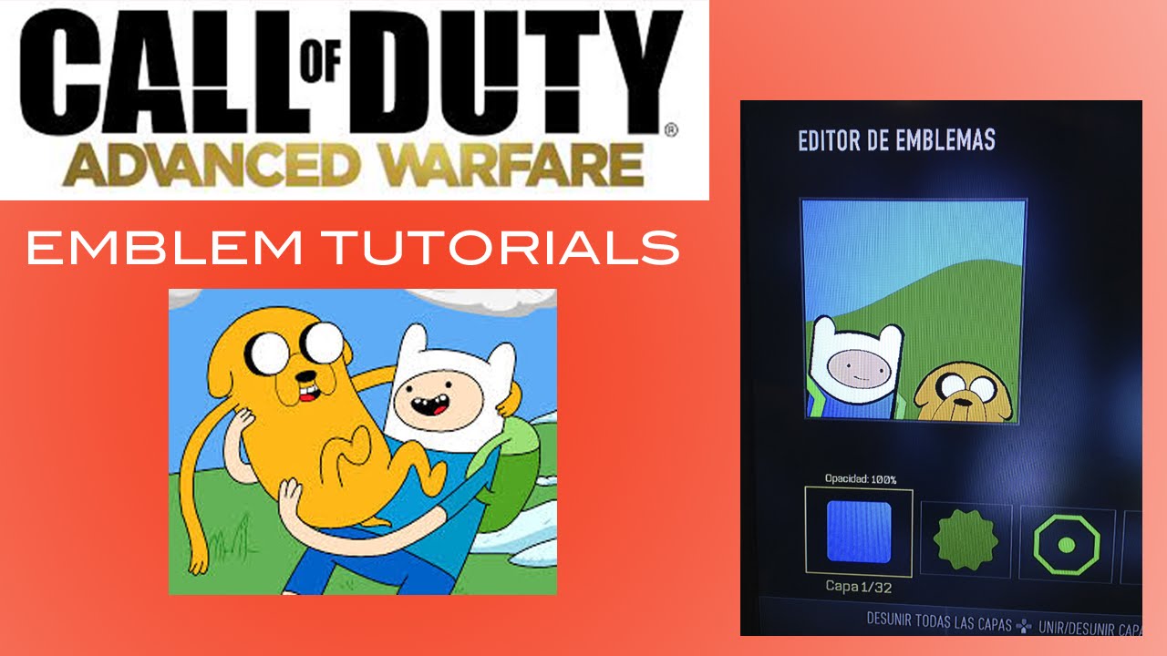 COD Advanced Warfare - Jake & Finn (Adventure Time) Emblem Tutorial ...