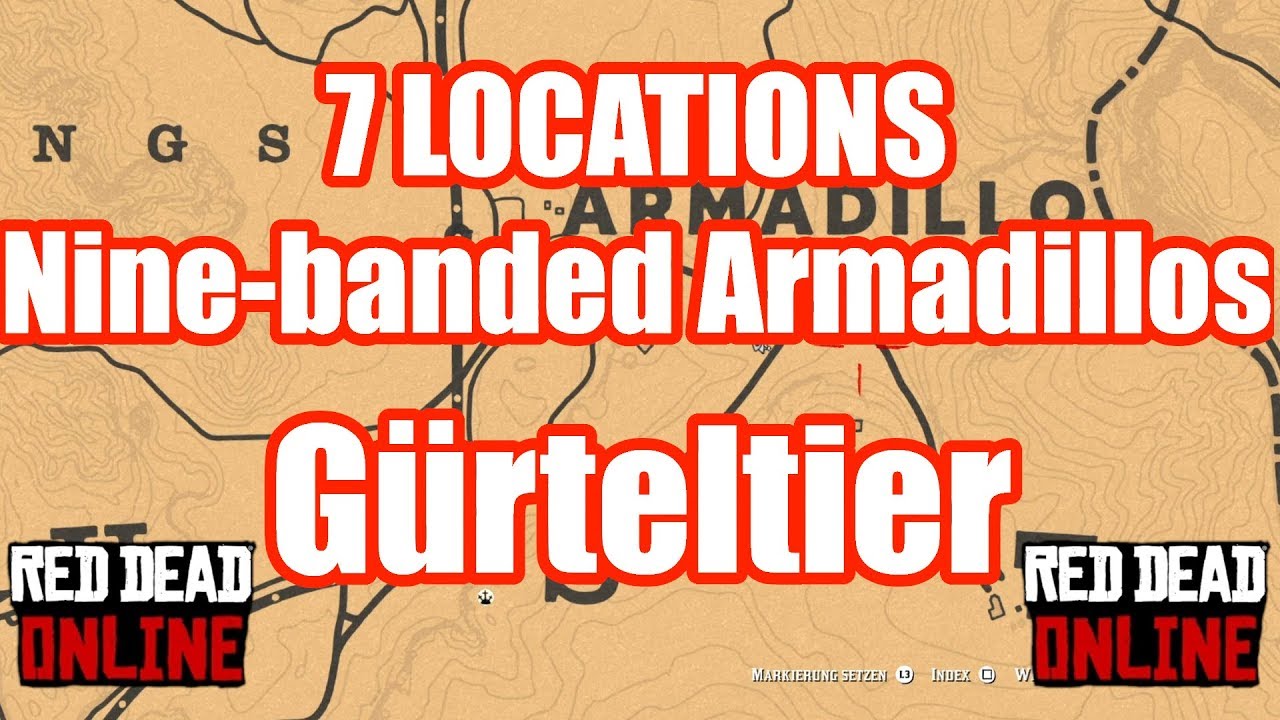 7 Locations Armadillos Gürteltier Red Dead Redemption 2 Online - YouTube