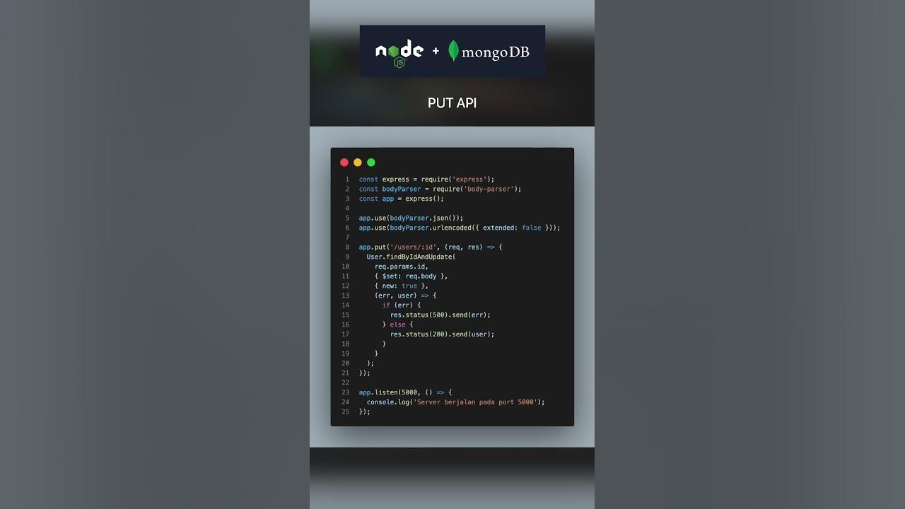 Create A Rest Api With Node Js Expreaa Js Dan Mongodb Codinglife Programmer Restapi Youtube