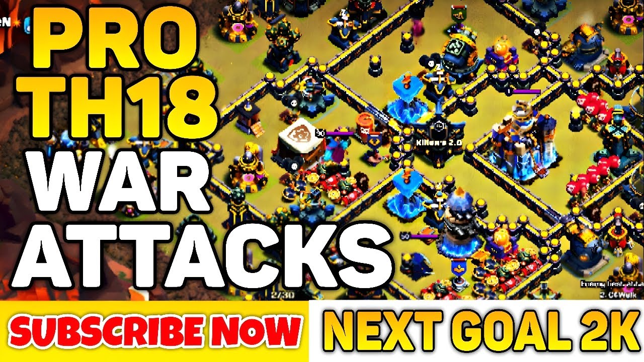 PRO TH18 War Attacks 🔥 Maxed TH18 3 Star Strategies | Best TH18 War ...