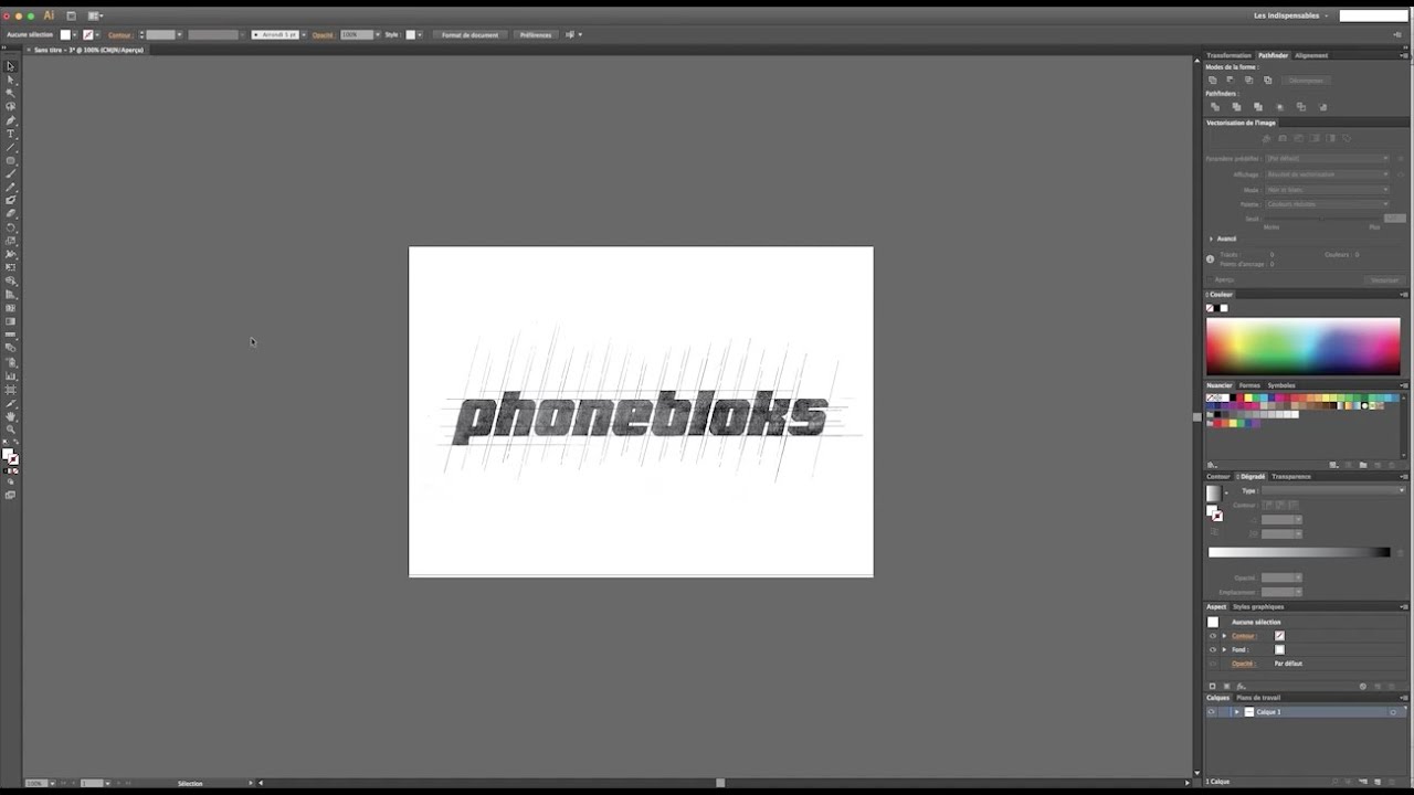 Vectorizing Hand Lettering with Geometric Shapes - YouTube