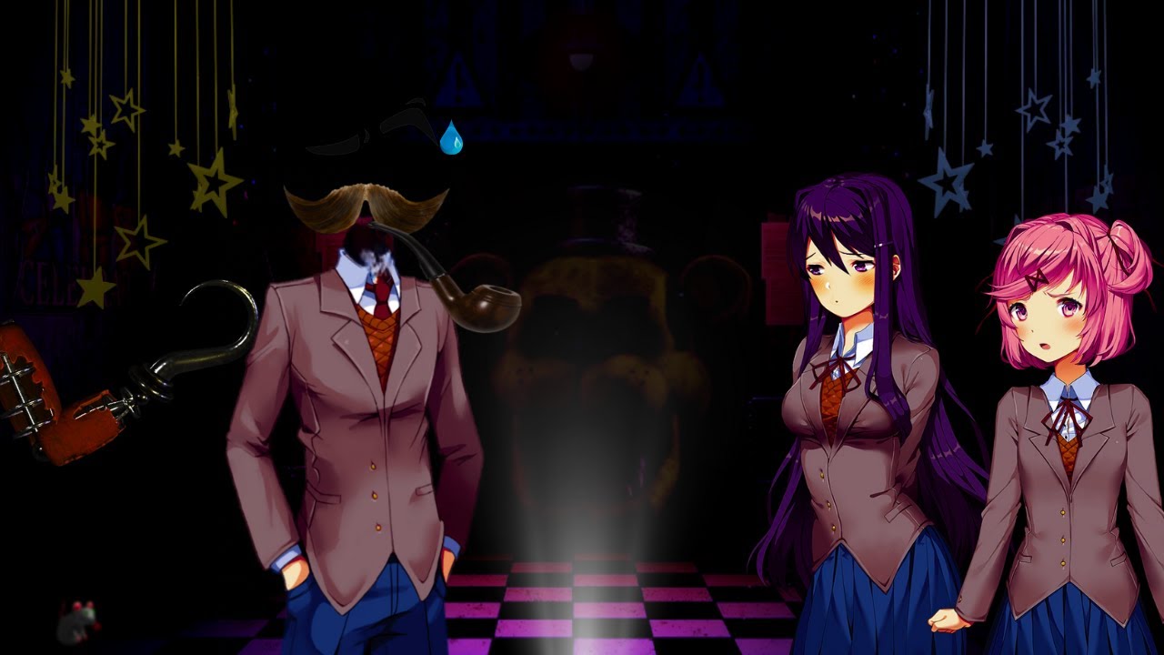 Yuri, Natsuki and MC are trapped in Fnaf! (DDLC MOD) - YouTube