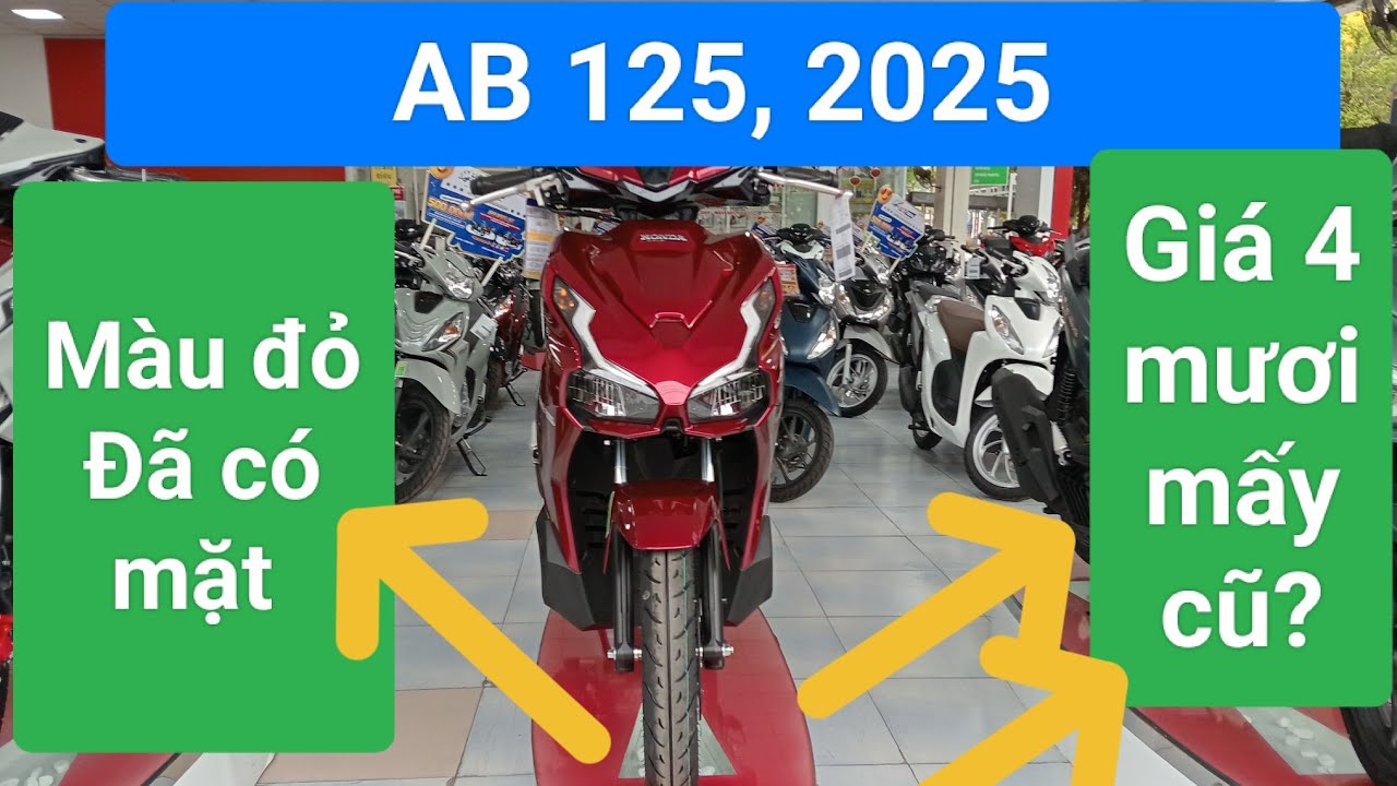 Review chi tiết AB 125, 2025 màu đỏ + Giá xe - YouTube