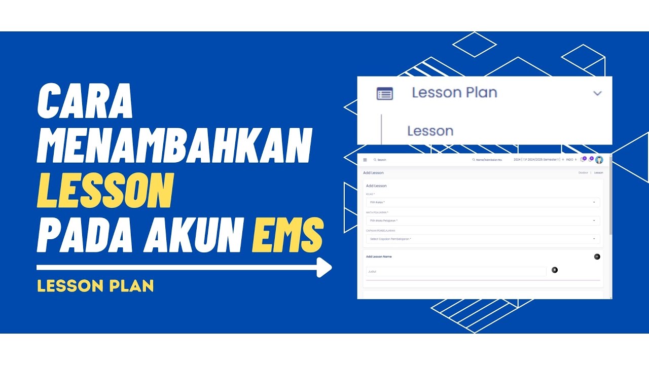 Tutorial EMS - Cara Menambahkan Lesson di EMS - YouTube