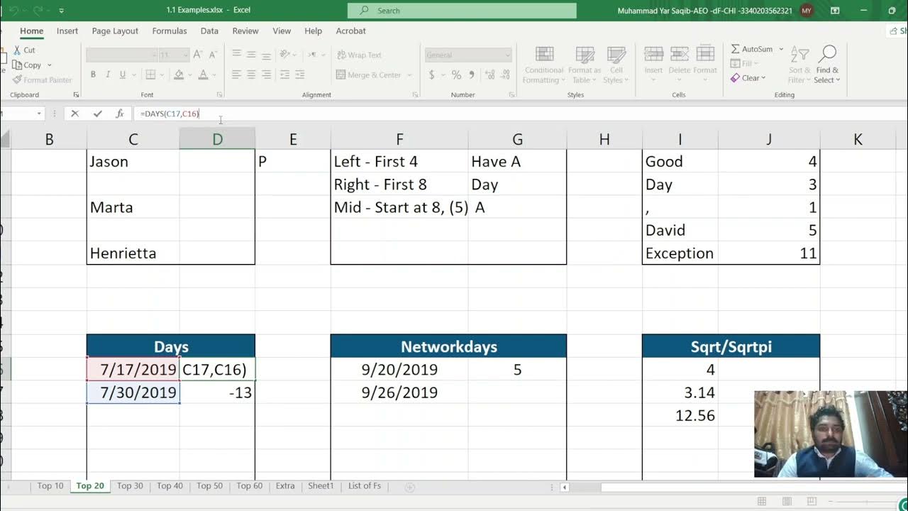 Efficient Date Calculations in Excel: DAYS and NETWORKDAYS Functions ...
