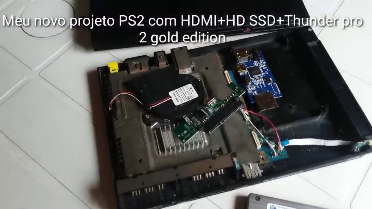Meu novo projeto PS2 com HDMI+HD SSD+Thunder pro 2 Gold Edition - YouTube