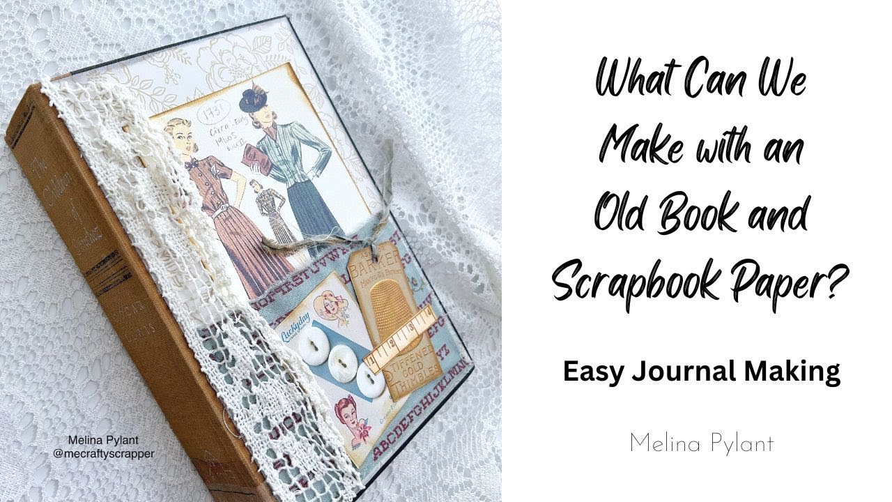 WHAT CAN WE MAKE WITH AN OLD BOOK AND SCRAPBOOK PAPER? #papercrafting # ...