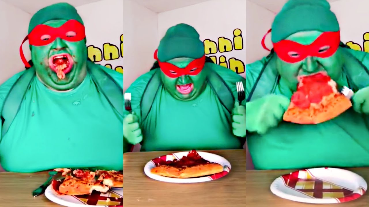 Eating like a NINJA TURTLE! (Tik Tok) - YouTube