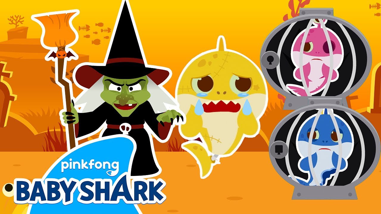 Baby Shark is Scared by the Wicked Witch | +Compilation | Halloween ...