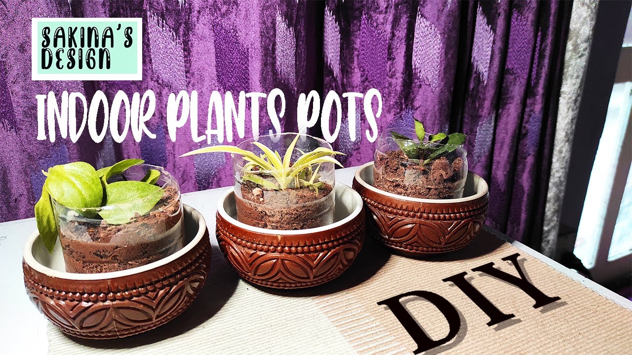 DIY Small Pots | Study Table Decor | Indoor Plants - YouTube