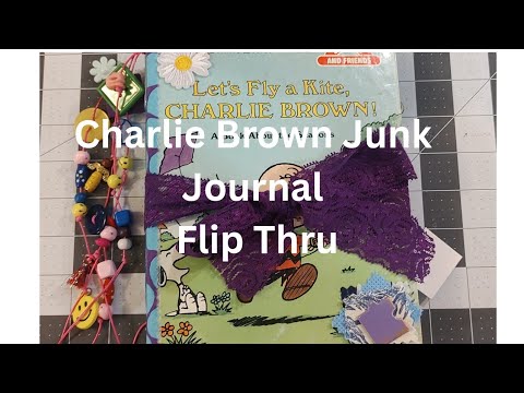 Charlie Brown / Peanuts Junk Journal - Flip Through of the Finished Journal with Junk Journal Kit