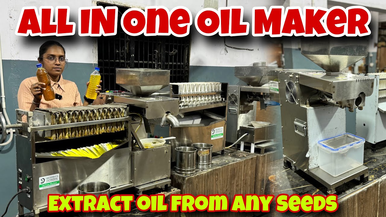 All in one Oil Making Machine | Extract oil from any oil seeds at Home ...