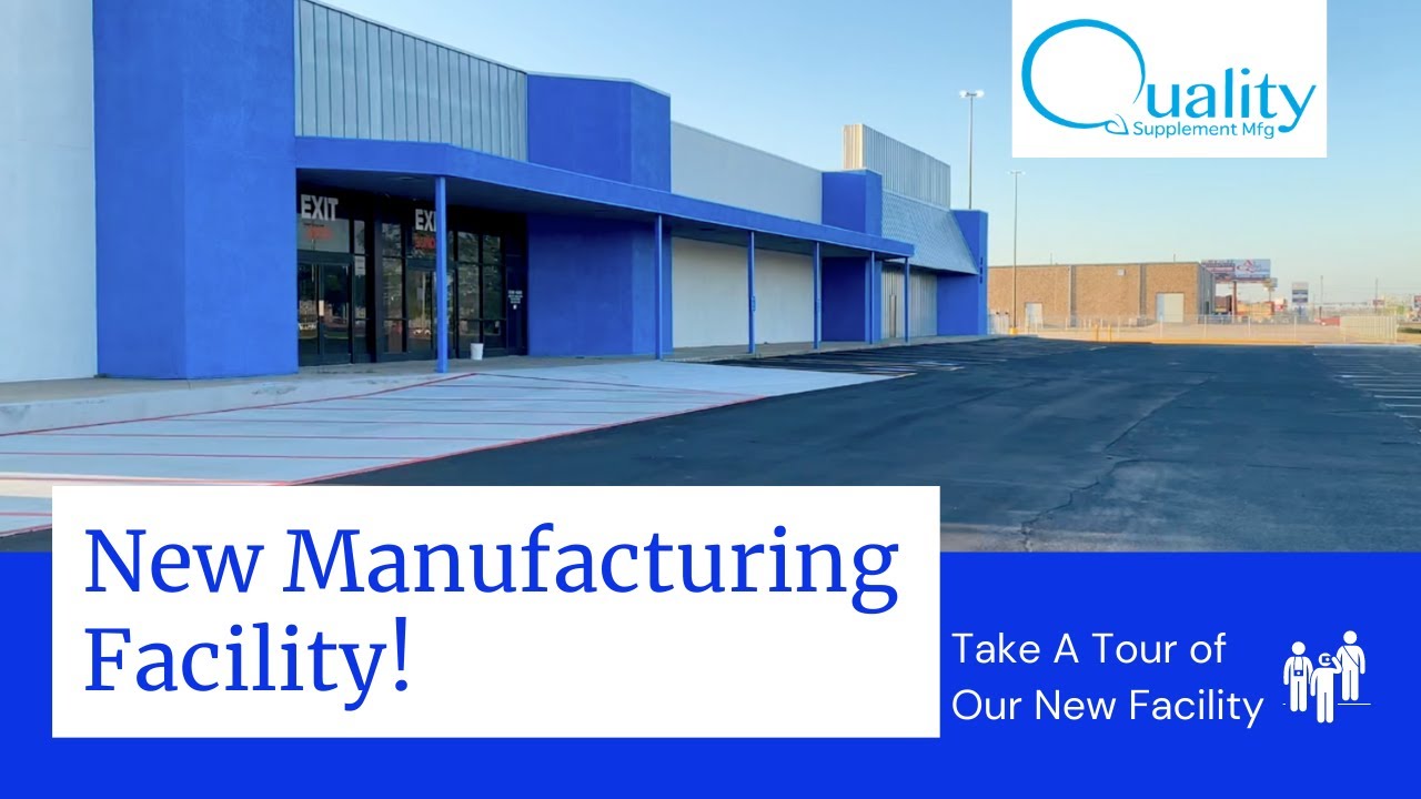 Quality Supplement Manufacturing New Facility Tour - YouTube
