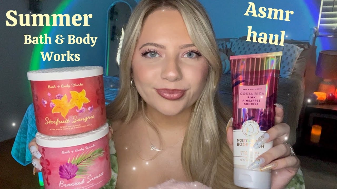 Asmr Summer Bath & Body Works Haul 🌞 Candle Tapping, Scratching ...
