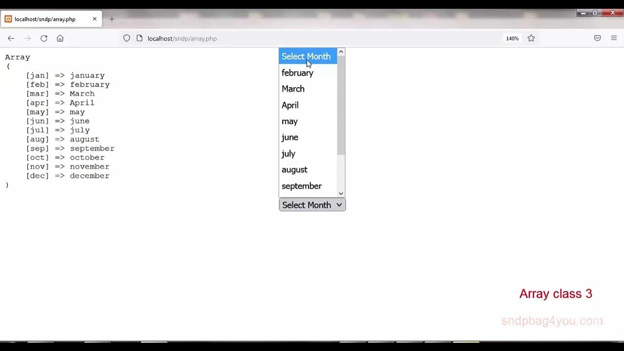 Php Associative Array Using For Loop Youtube