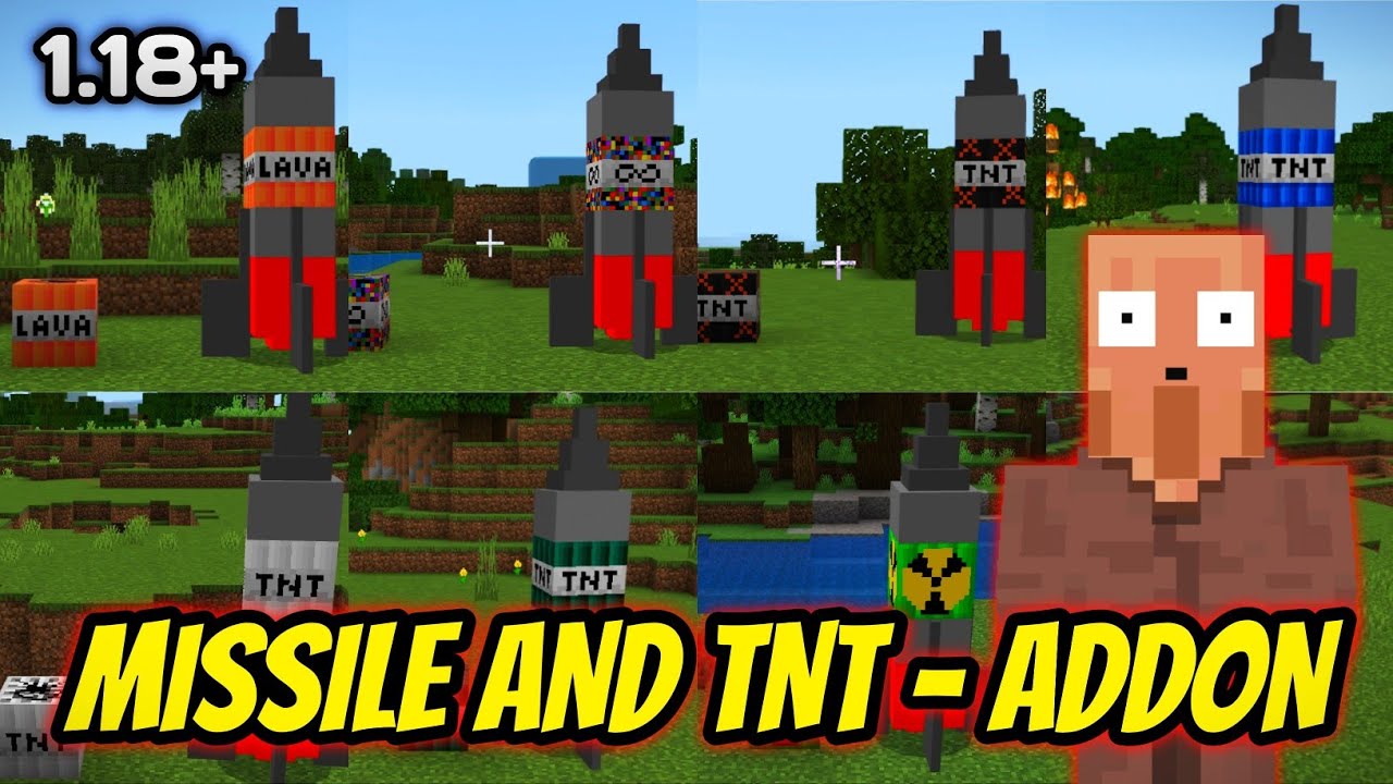 20+ new TNT ! | Missile and TNT - Addon (Minecraft Showcase) - YouTube