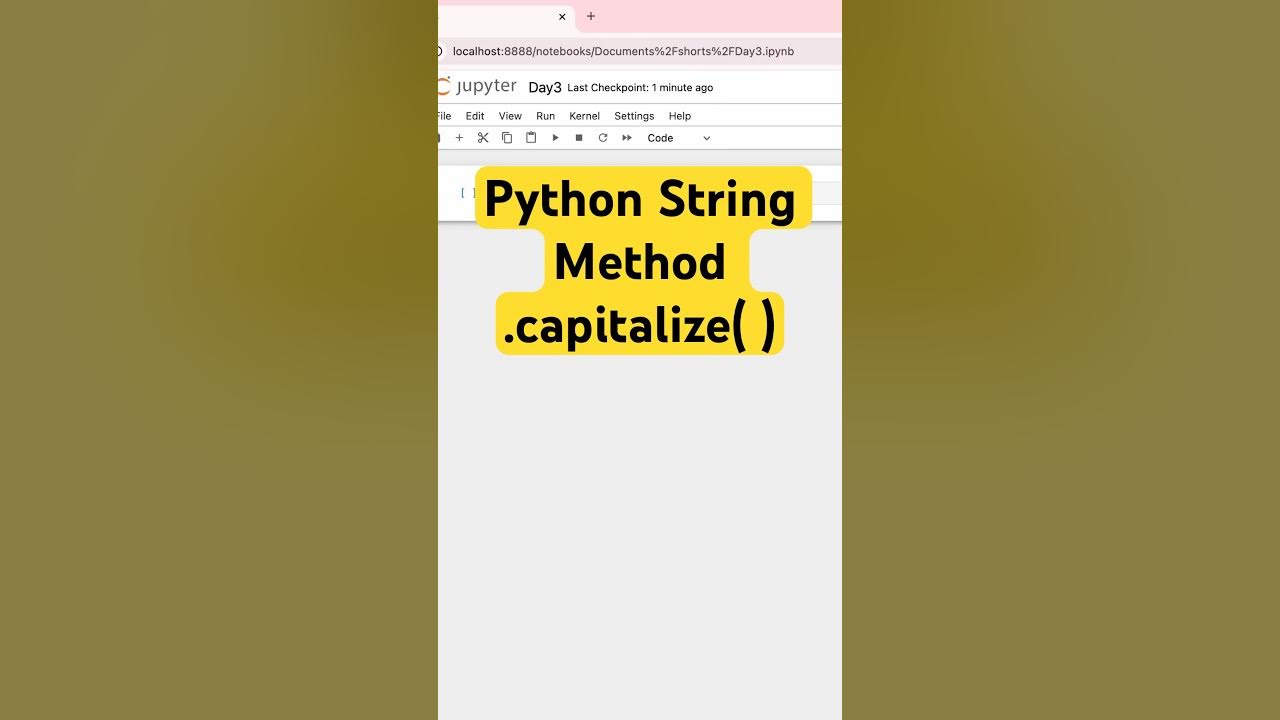 Python String Function Series🐍#day3#python #coding - YouTube