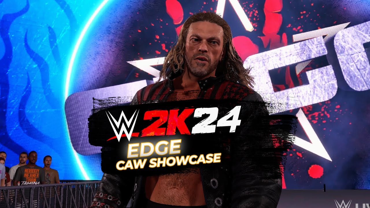 EDGE IN WWE 2K24!! - CAW SHOWCASE - YouTube