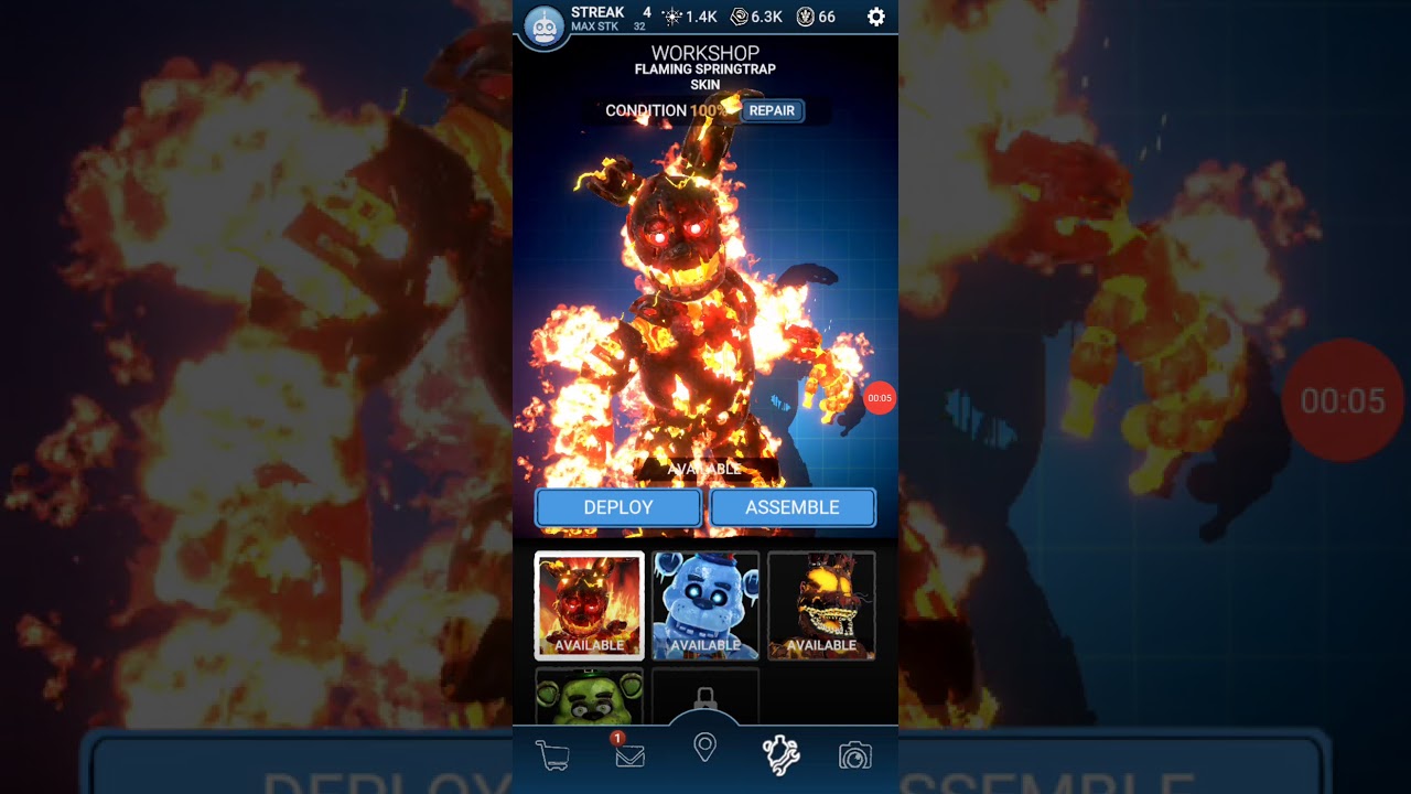 Full Flaming Springtrap And Springtrap 360 and full animation - YouTube