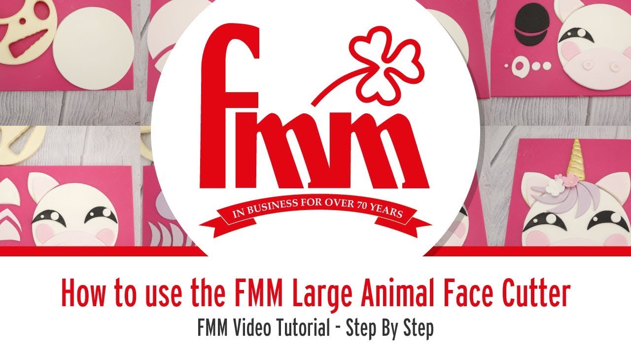 How to use the Large Faces Cutter from FMM Sugarcraft - YouTube